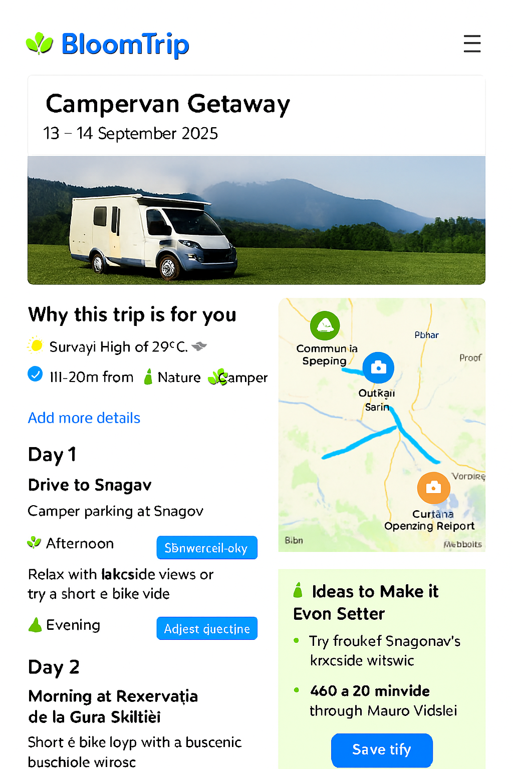 Itinerary Refinement Detail - BloomTrip Documentation
